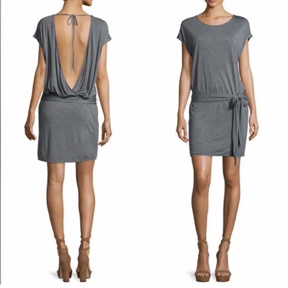 Haute Hippie | Dresses | Haute Hippie Gray Mini Dress Backless Dress ...